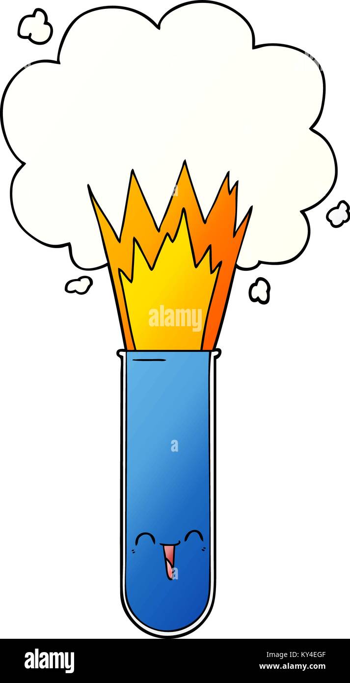 cartoon exploding chemicals in test tube Stock Vector Image & Art - Alamy