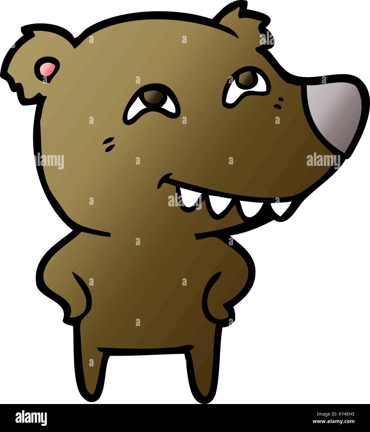cartoon bear showing teeth Stock Vector Image & Art - Alamy