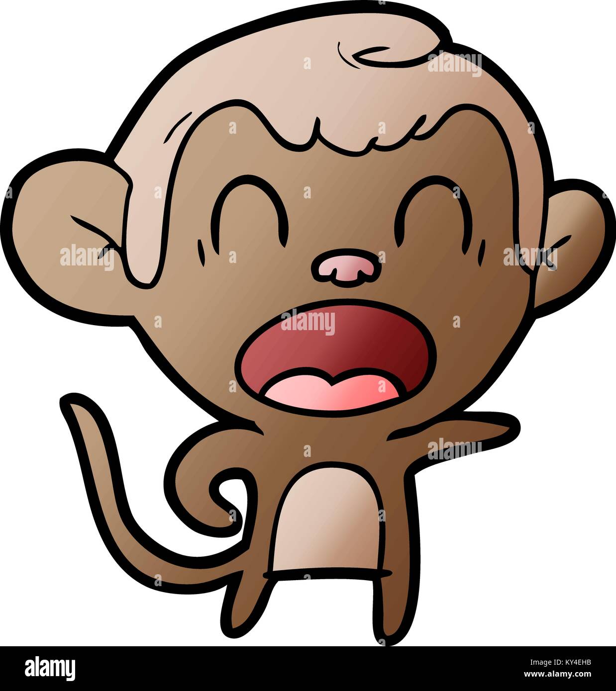 shouting cartoon monkey Stock Vector Image & Art - Alamy