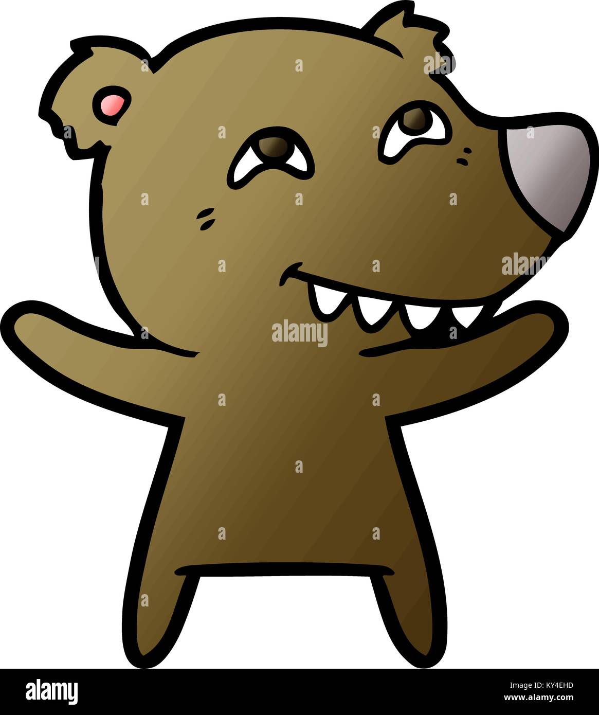 cartoon bear showing teeth Stock Vector Image & Art - Alamy
