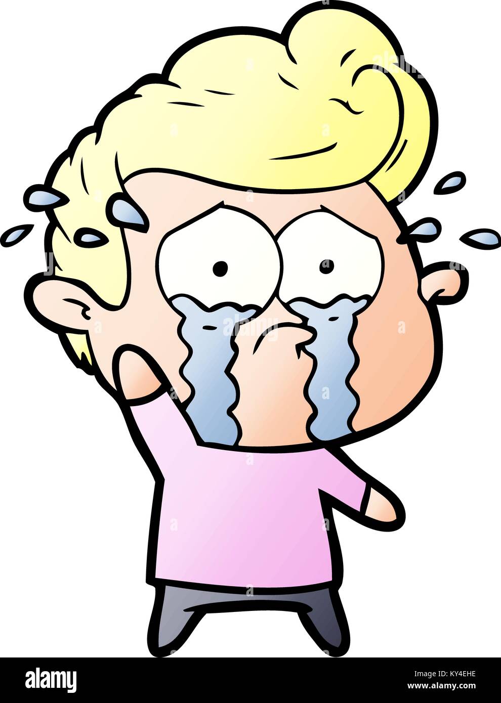 cartoon crying man Stock Vector Image & Art - Alamy