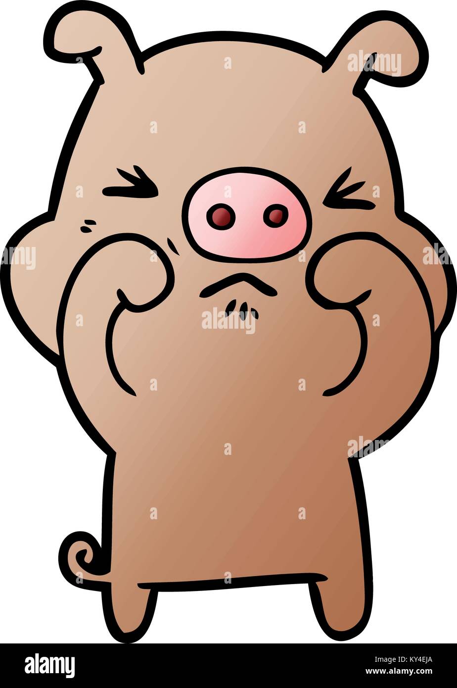 cartoon grumpy pig Stock Vector Image & Art - Alamy