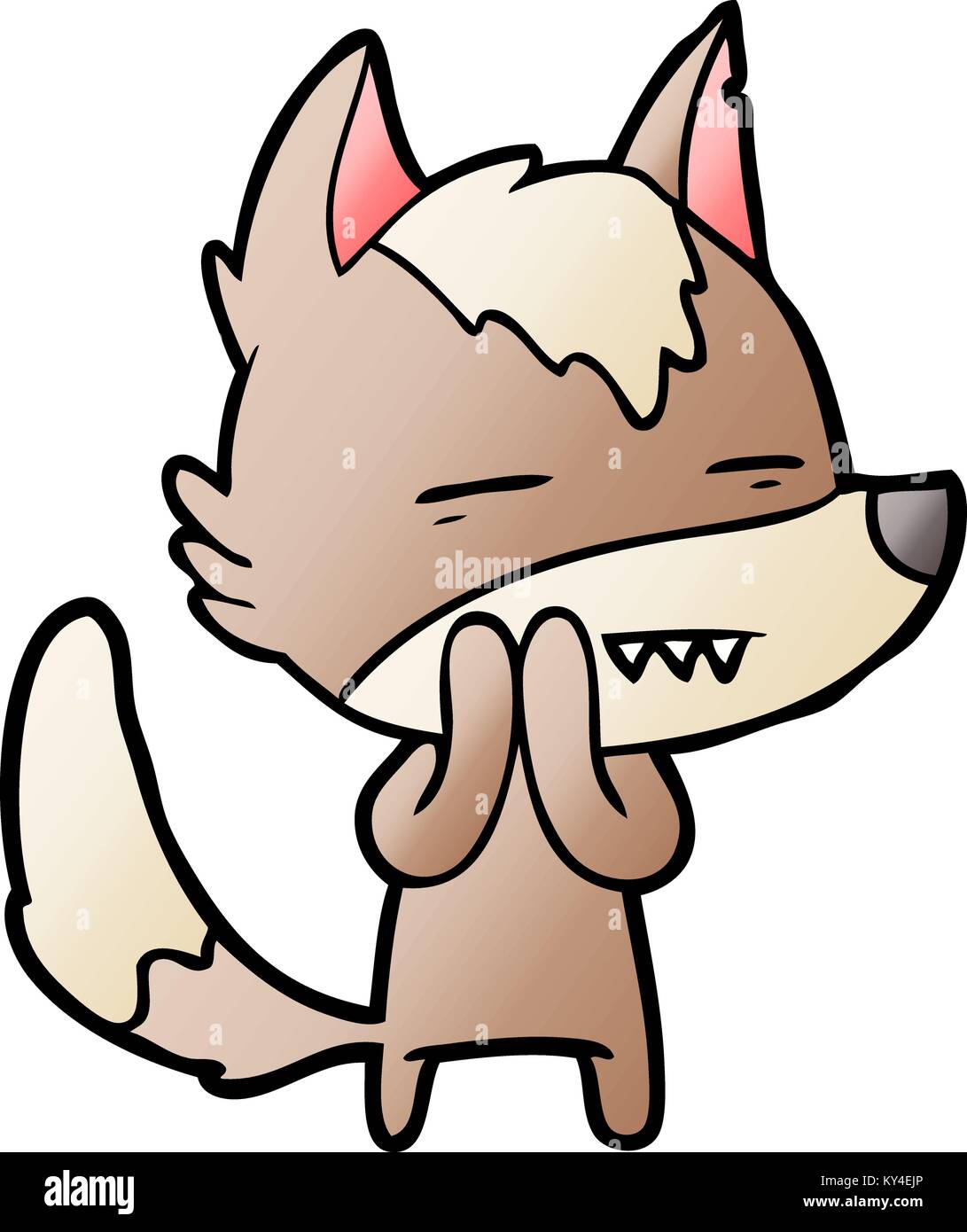 cartoon wolf showing teeth Stock Vector Image & Art - Alamy
