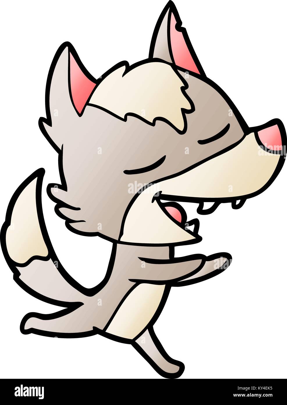 cartoon wolf laughing Stock Vector Image & Art - Alamy