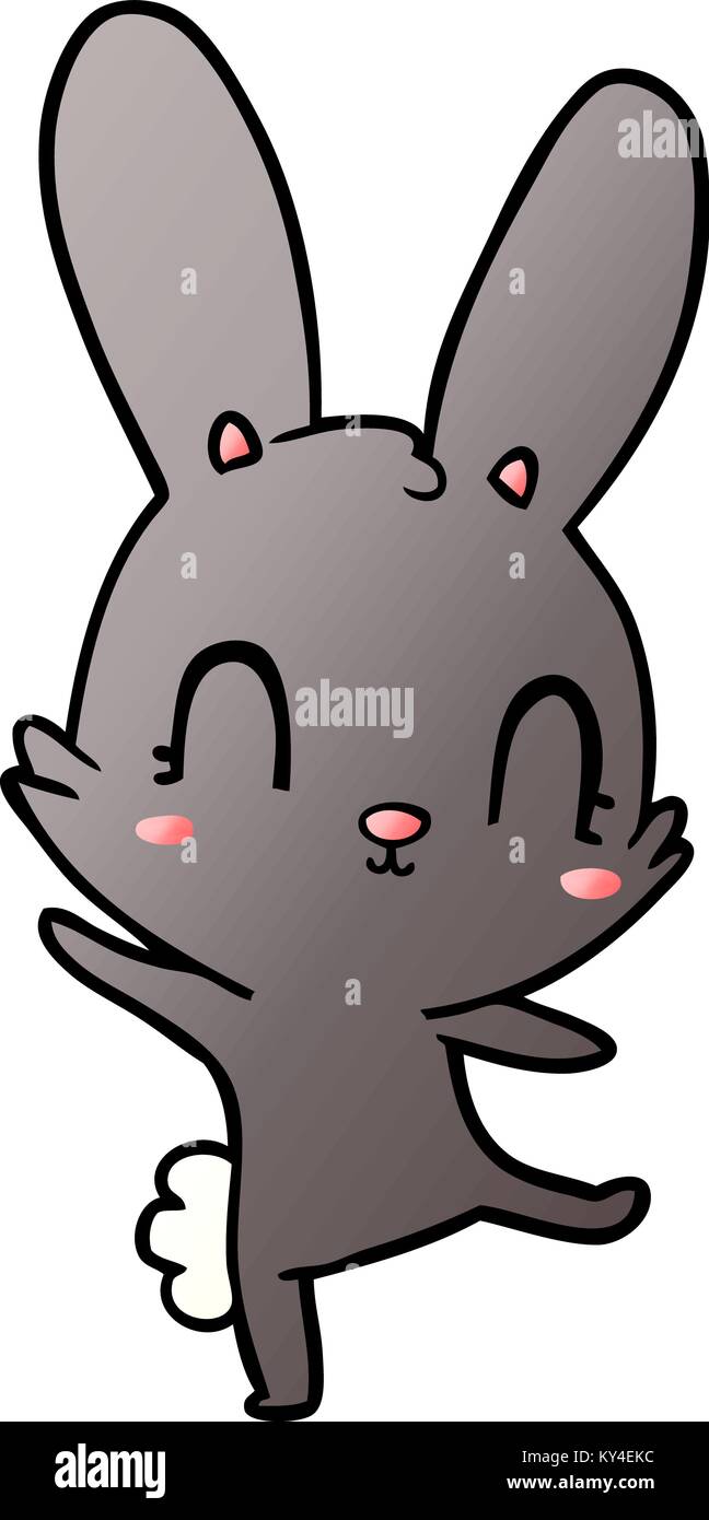 cute cartoon rabbit dancing Stock Vector Image & Art - Alamy