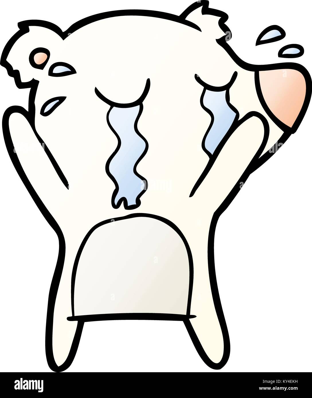 cartoon crying polar bear Stock Vector Image & Art - Alamy