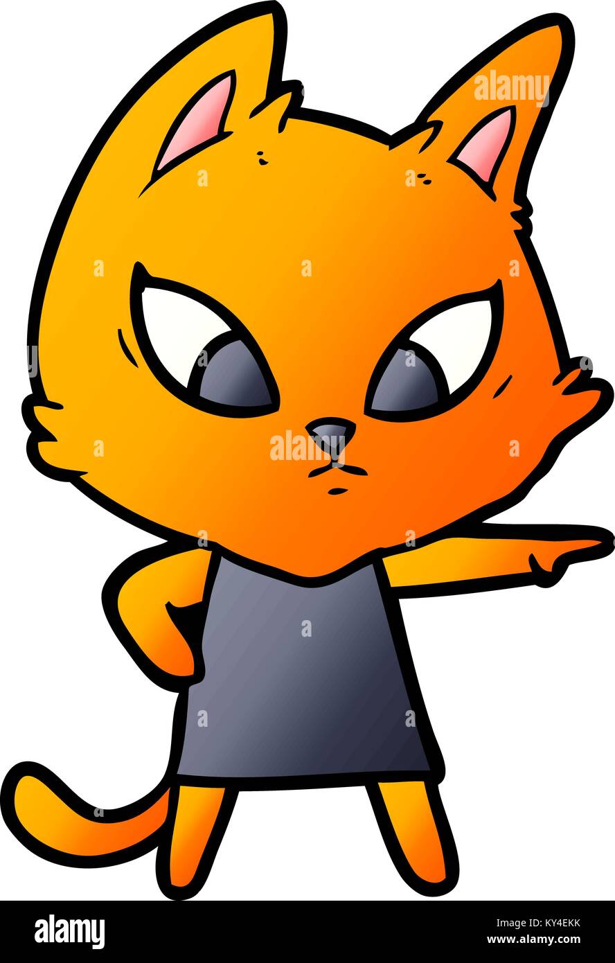 confused cartoon cat Stock Vector Image & Art - Alamy