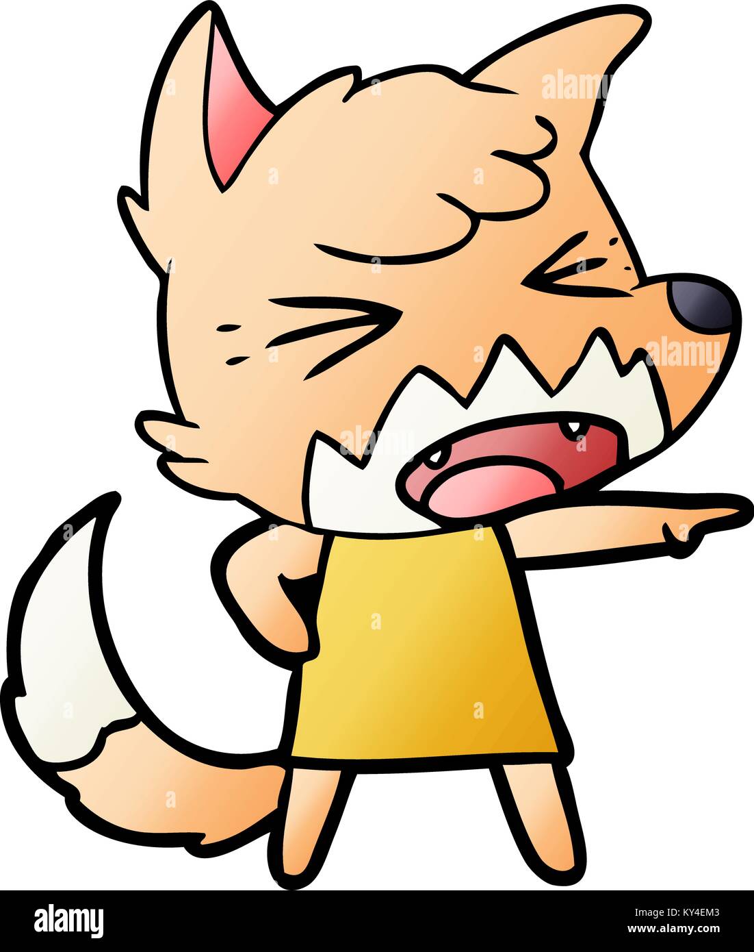 angry cartoon fox Stock Vector Image & Art - Alamy