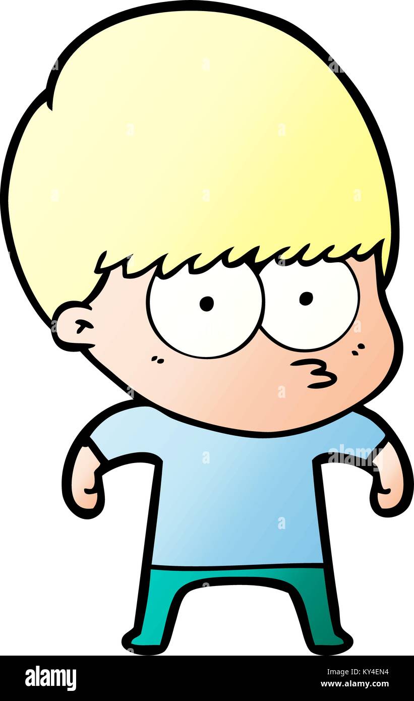 nervous cartoon boy Stock Vector Image & Art - Alamy