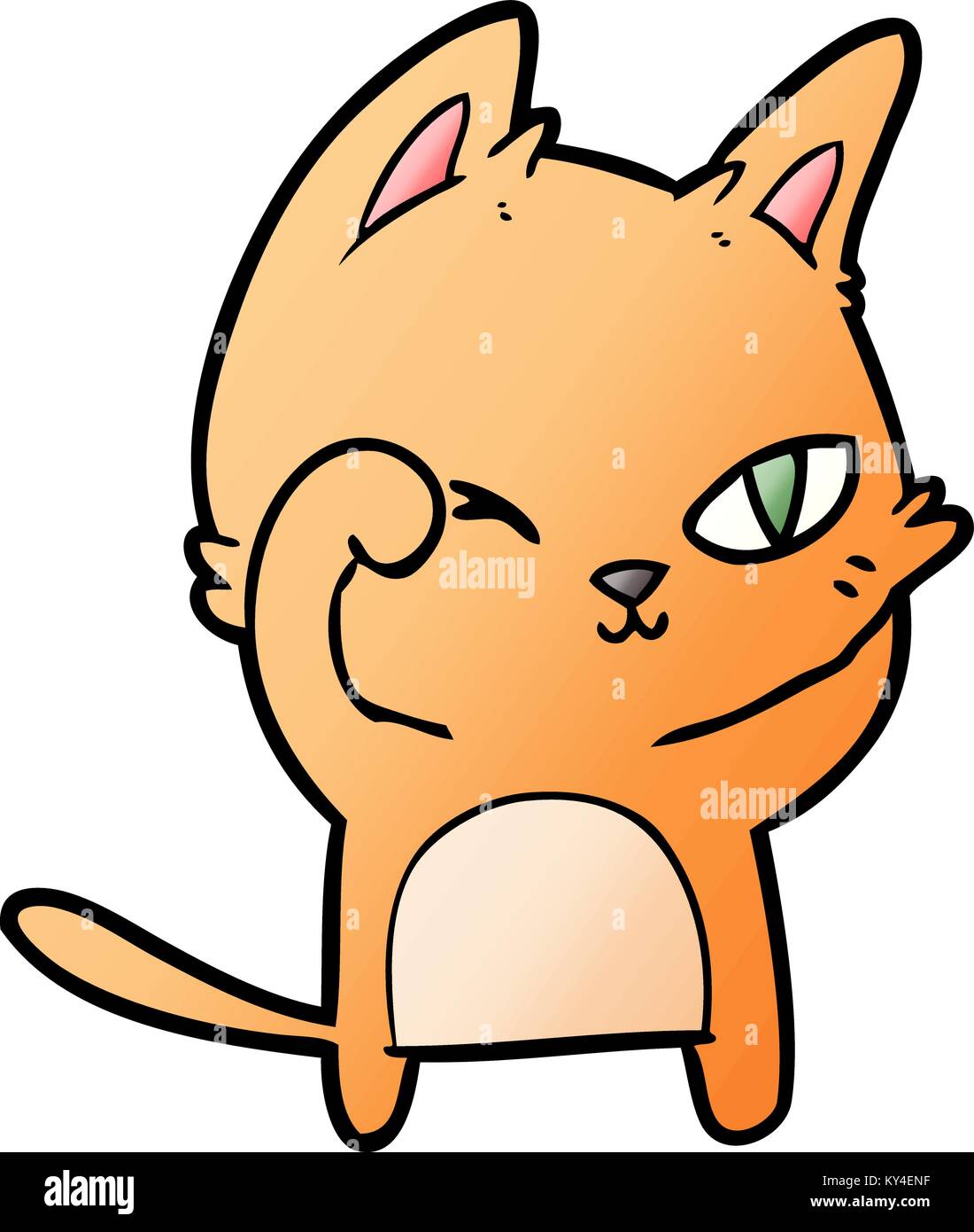 cartoon cat rubbing eye Stock Vector Image & Art - Alamy