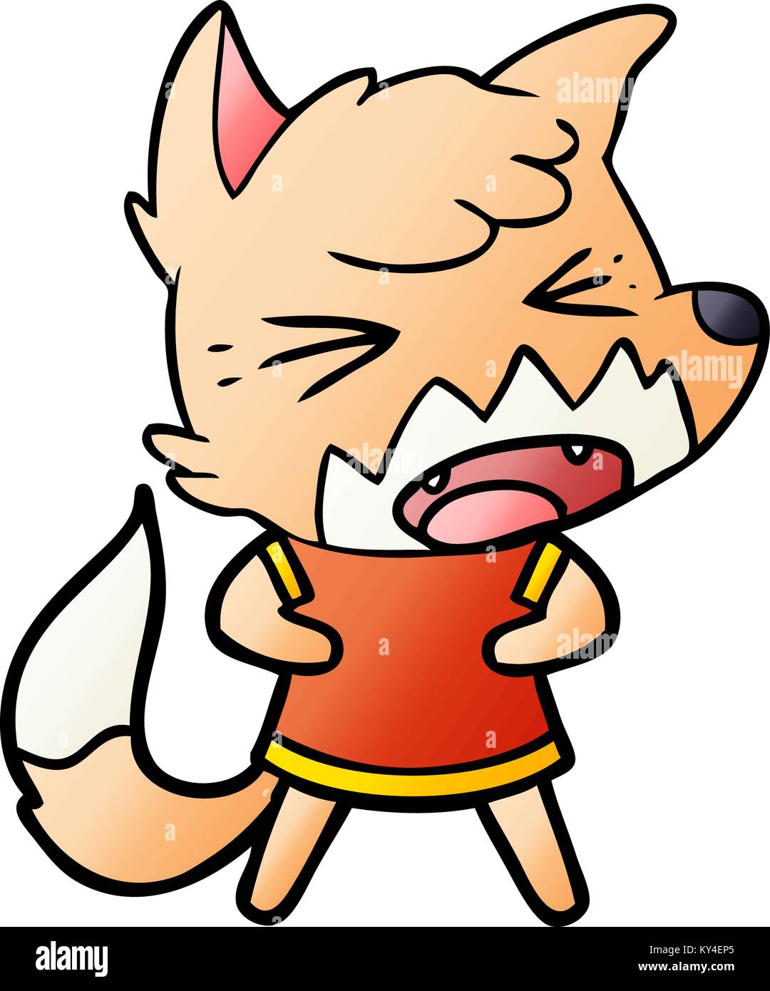 angry cartoon fox Stock Vector Image & Art - Alamy