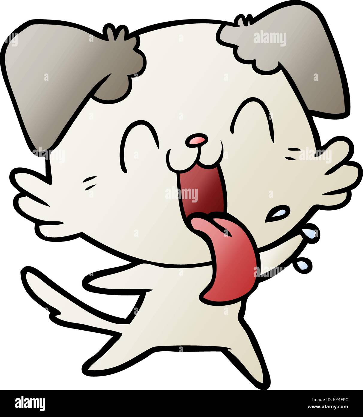 cartoon panting dog Stock Vector Image & Art - Alamy