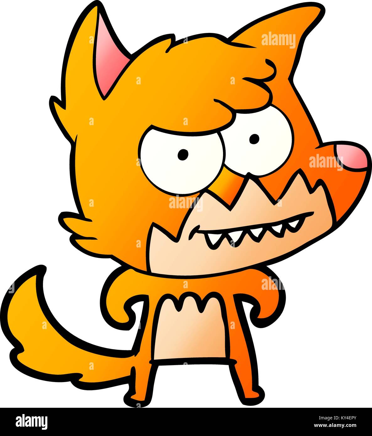cartoon grinning fox Stock Vector Image & Art - Alamy