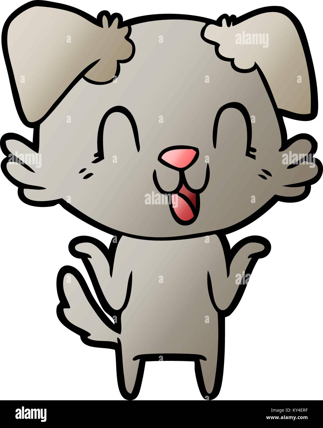 laughing cartoon dog shrugging shoulders Stock Vector Image & Art - Alamy