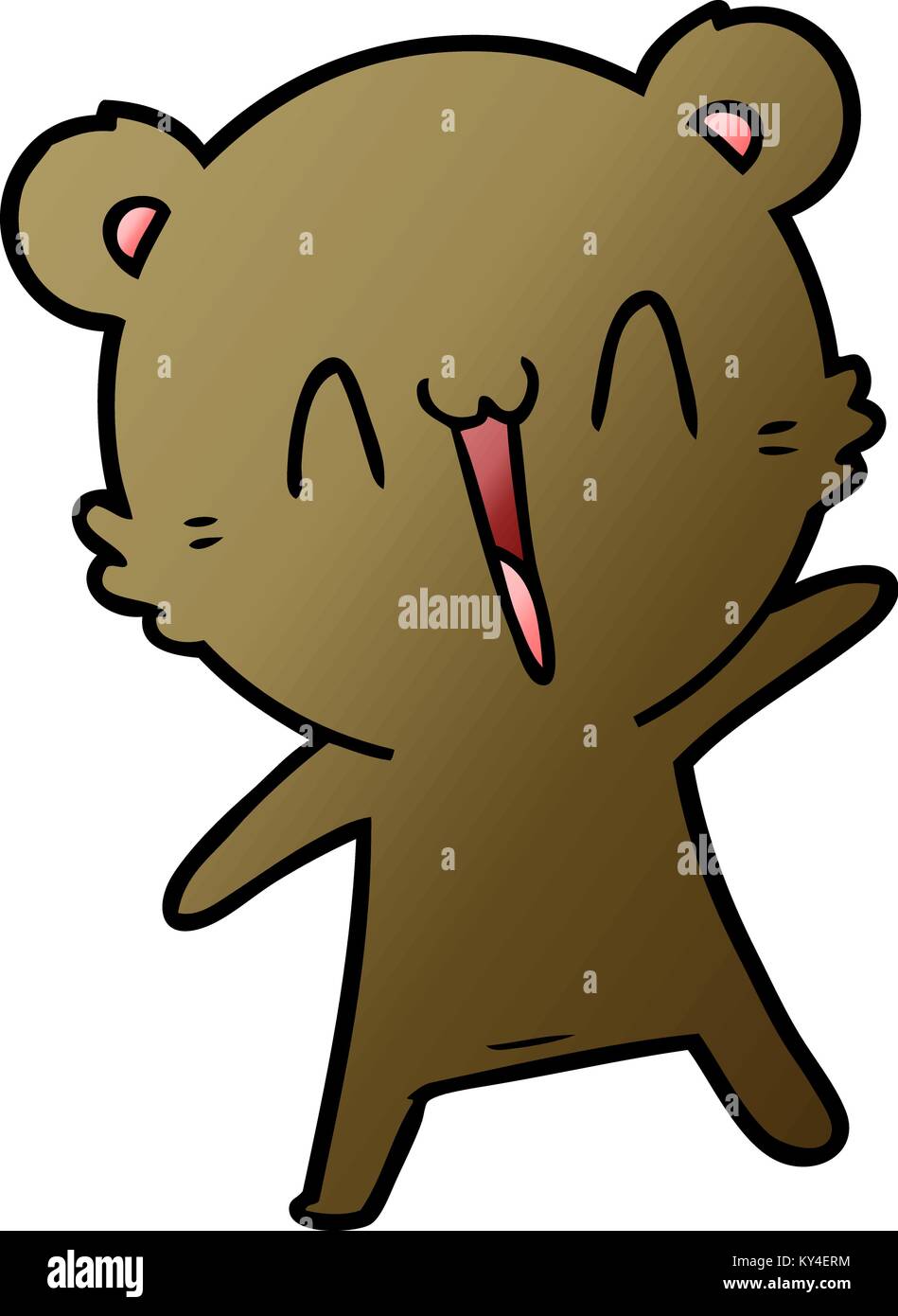 happy bear cartoon Stock Vector Image & Art - Alamy