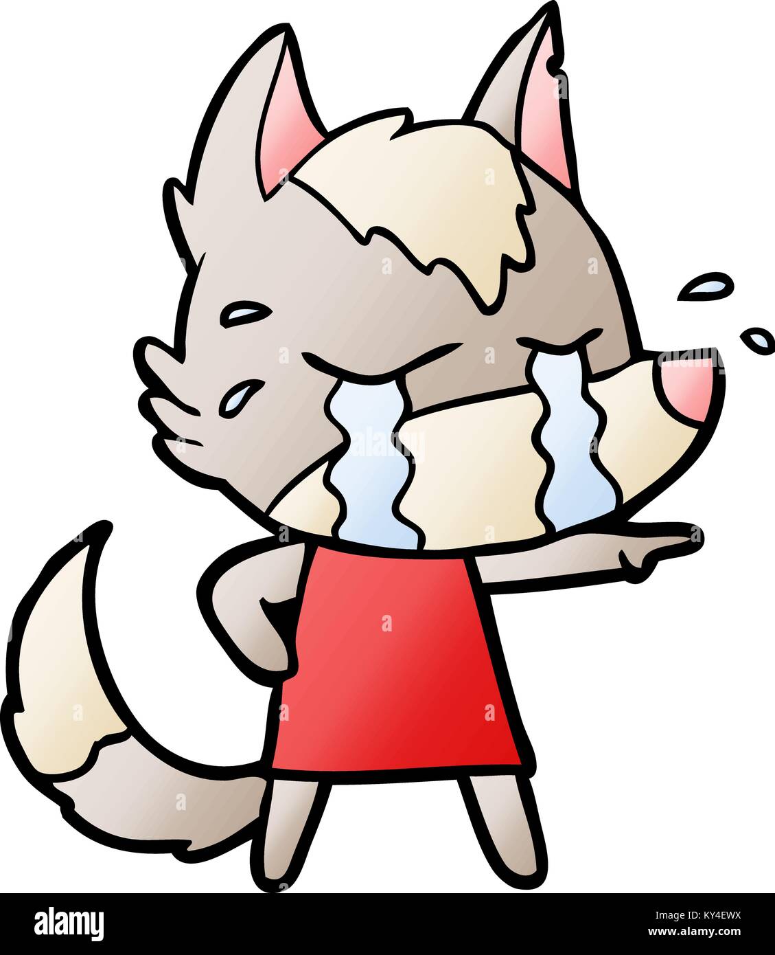 cartoon crying wolf Stock Vector Image & Art - Alamy