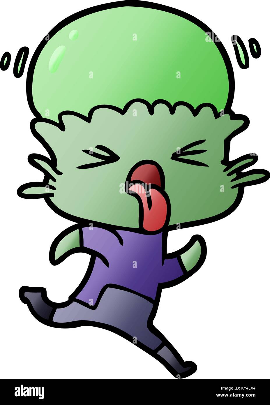 weird cartoon alien Stock Vector Image & Art - Alamy