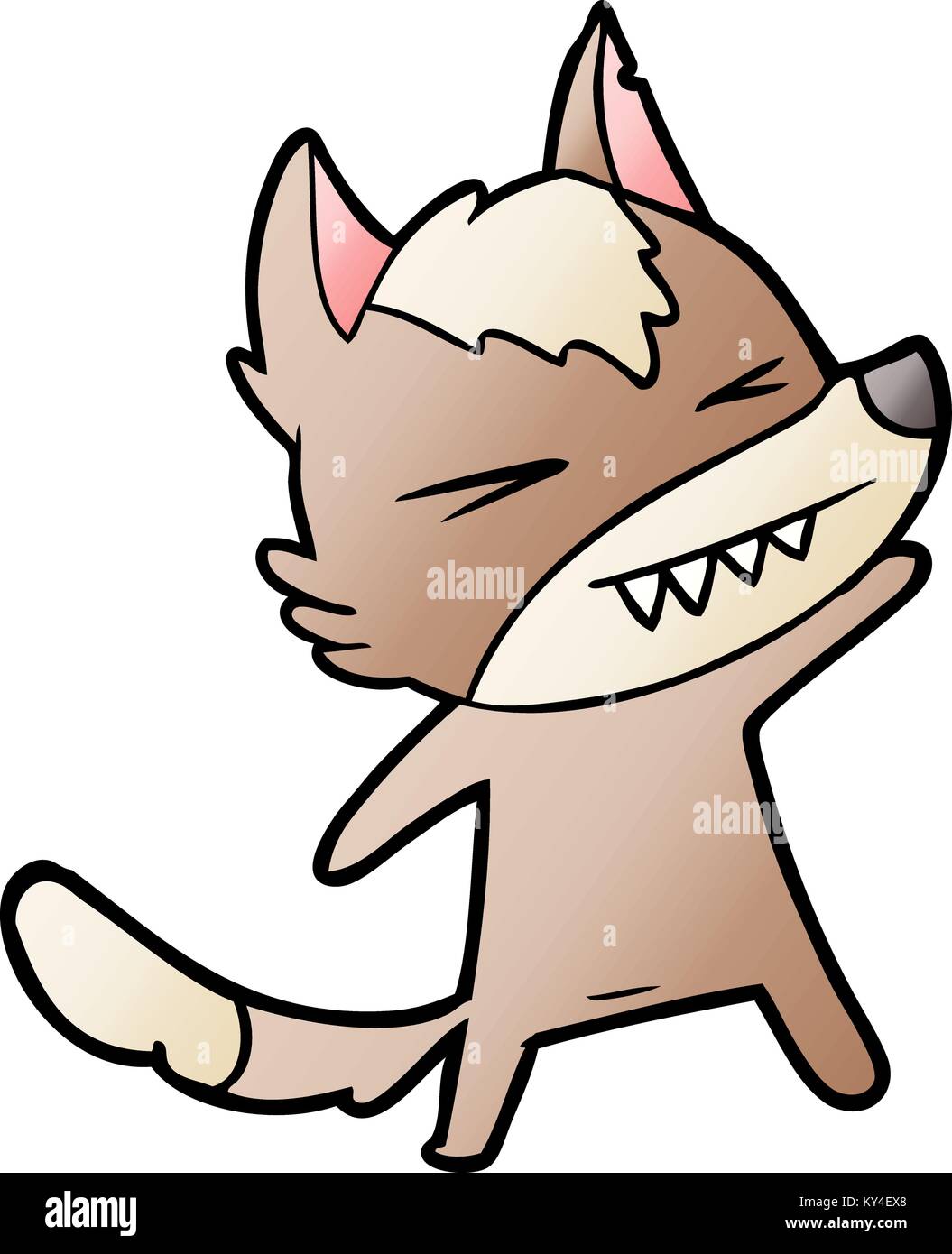 angry wolf cartoon Stock Vector Image & Art - Alamy