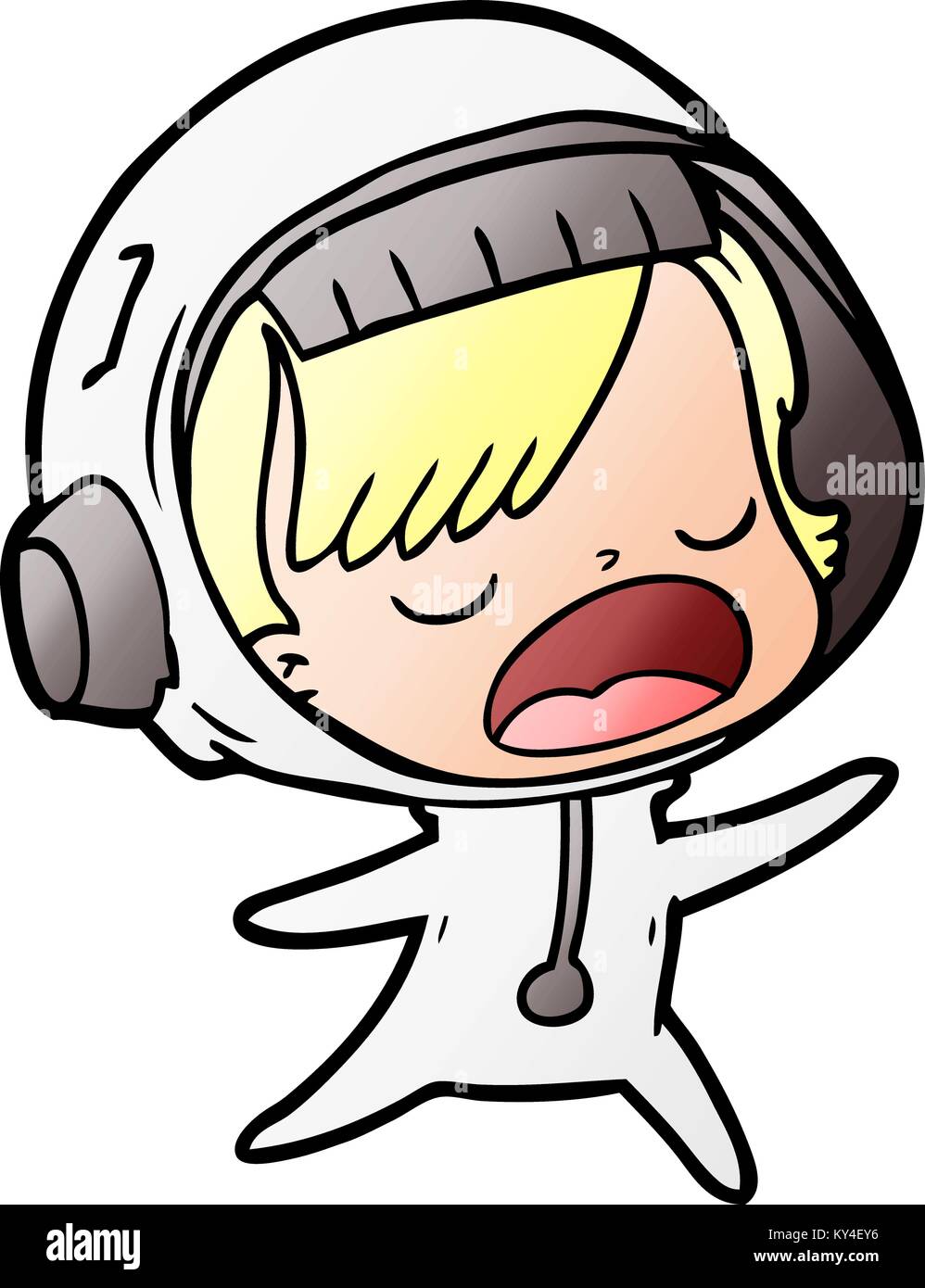 cartoon talking astronaut woman Stock Vector Image & Art - Alamy
