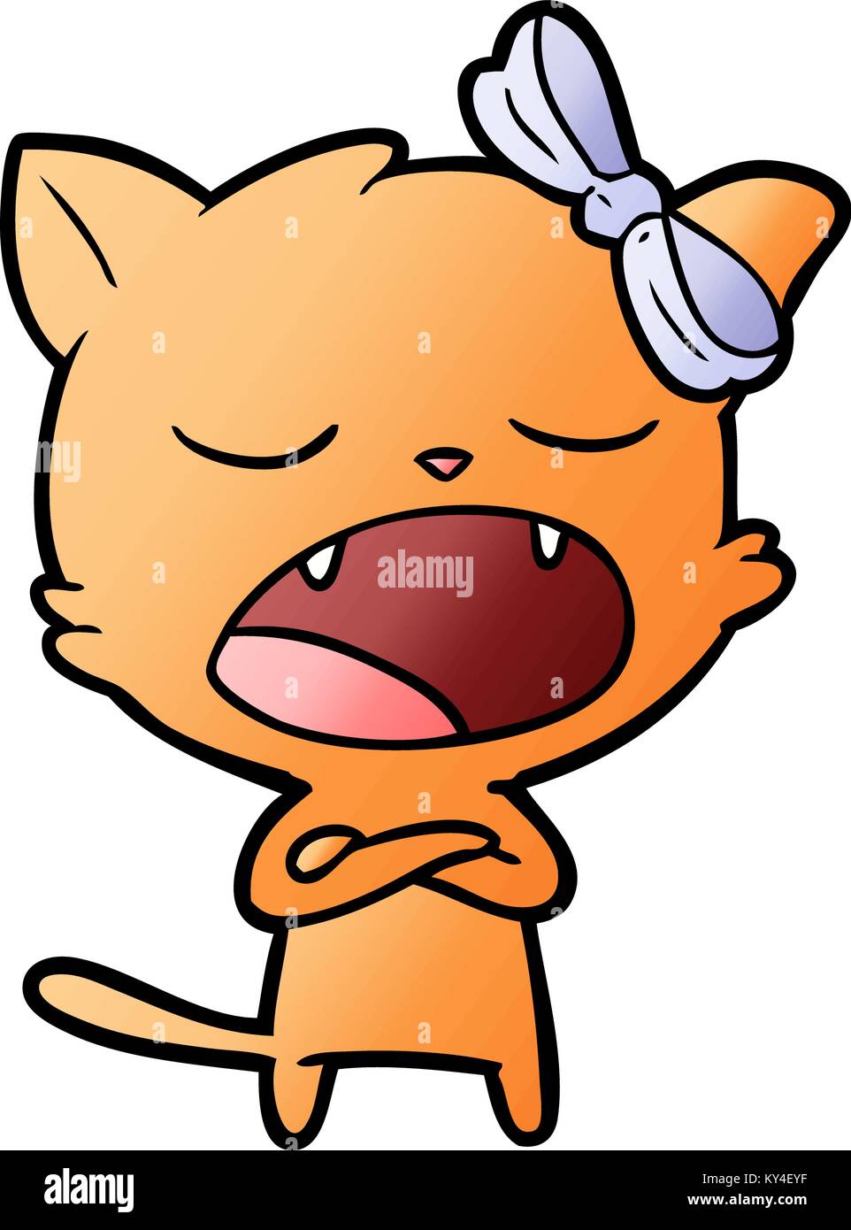 cartoon yawning cat Stock Vector Image & Art - Alamy