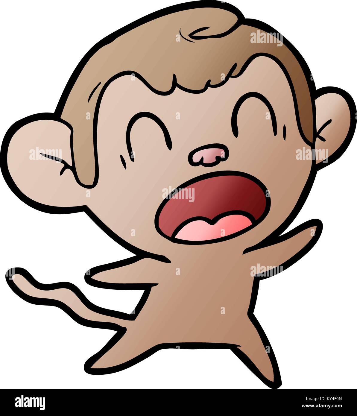 shouting cartoon monkey Stock Vector Image & Art - Alamy