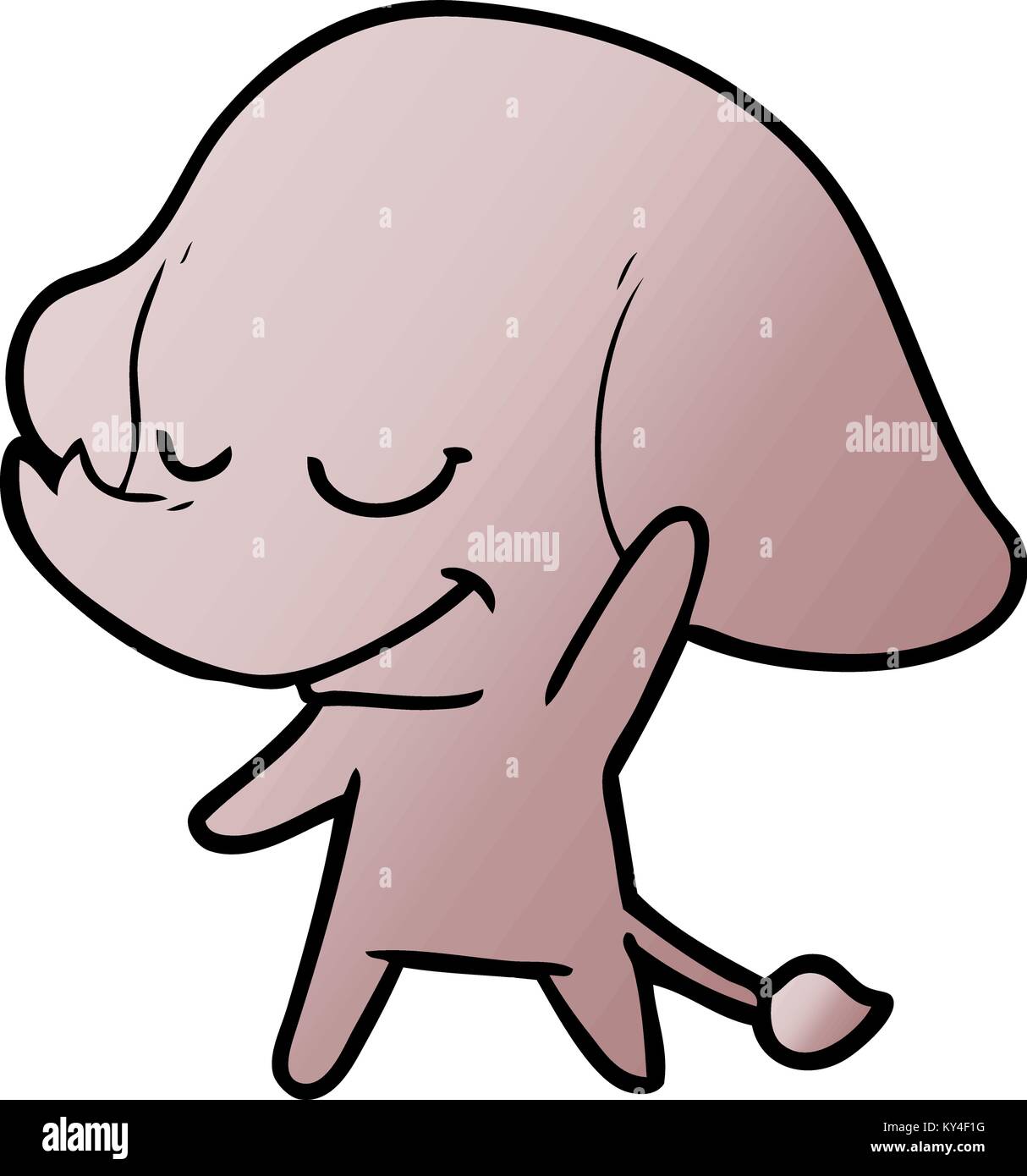 cartoon smiling elephant Stock Vector Image & Art - Alamy