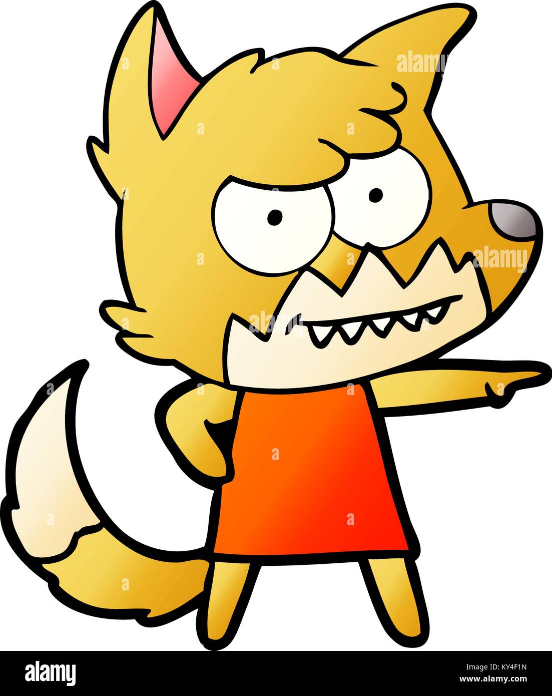 cartoon grinning fox Stock Vector Image & Art - Alamy