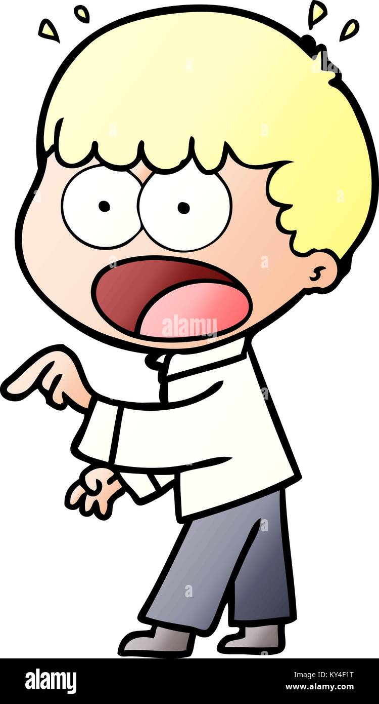 cartoon shocked man pointing Stock Vector Image & Art - Alamy