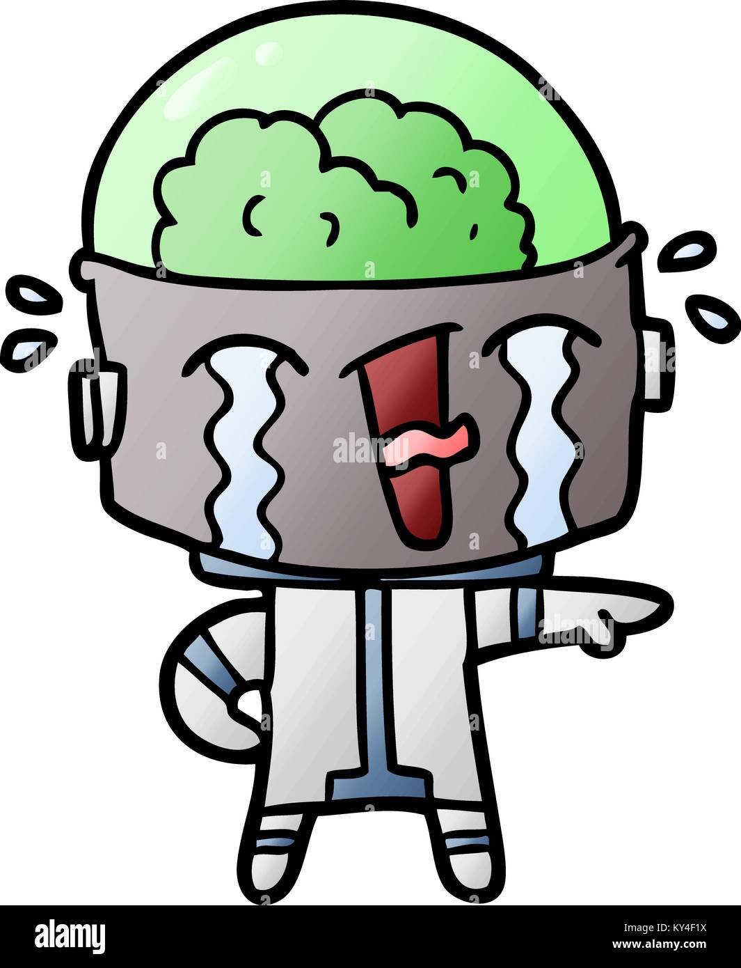 Cartoon Crying Robot Stock Vector Image And Art Alamy