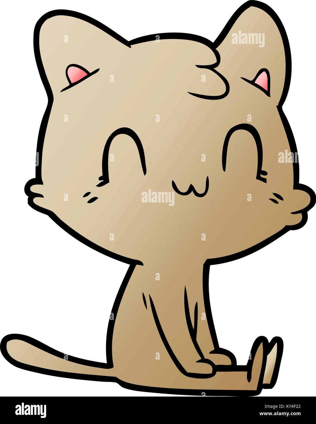 cartoon happy cat Stock Vector Image & Art - Alamy