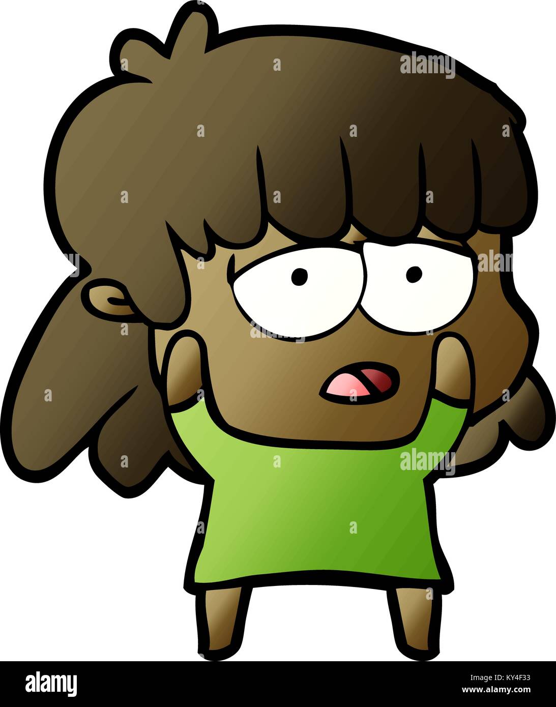 cartoon tired woman Stock Vector Image & Art - Alamy