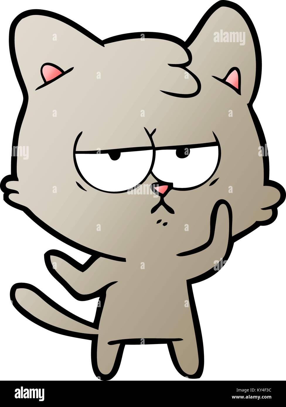 bored cartoon cat Stock Vector Image & Art - Alamy