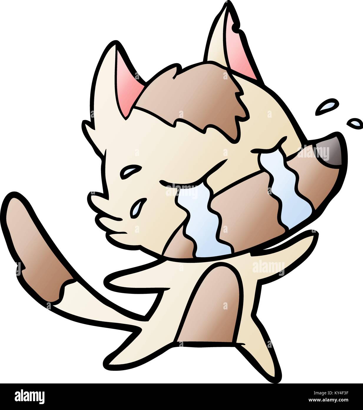 cartoon crying wolf Stock Vector Image & Art - Alamy