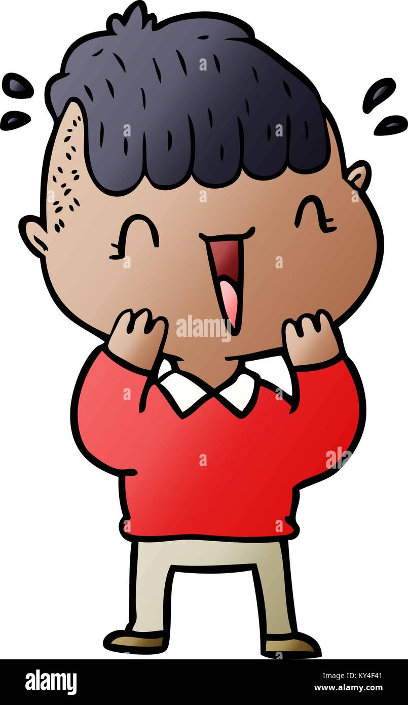 cartoon happy boy surprised Stock Vector Image & Art - Alamy
