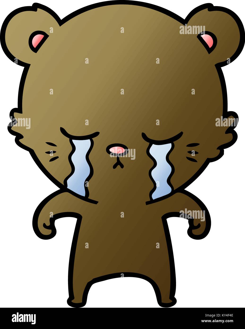 crying cartoon bear Stock Vector Image & Art - Alamy