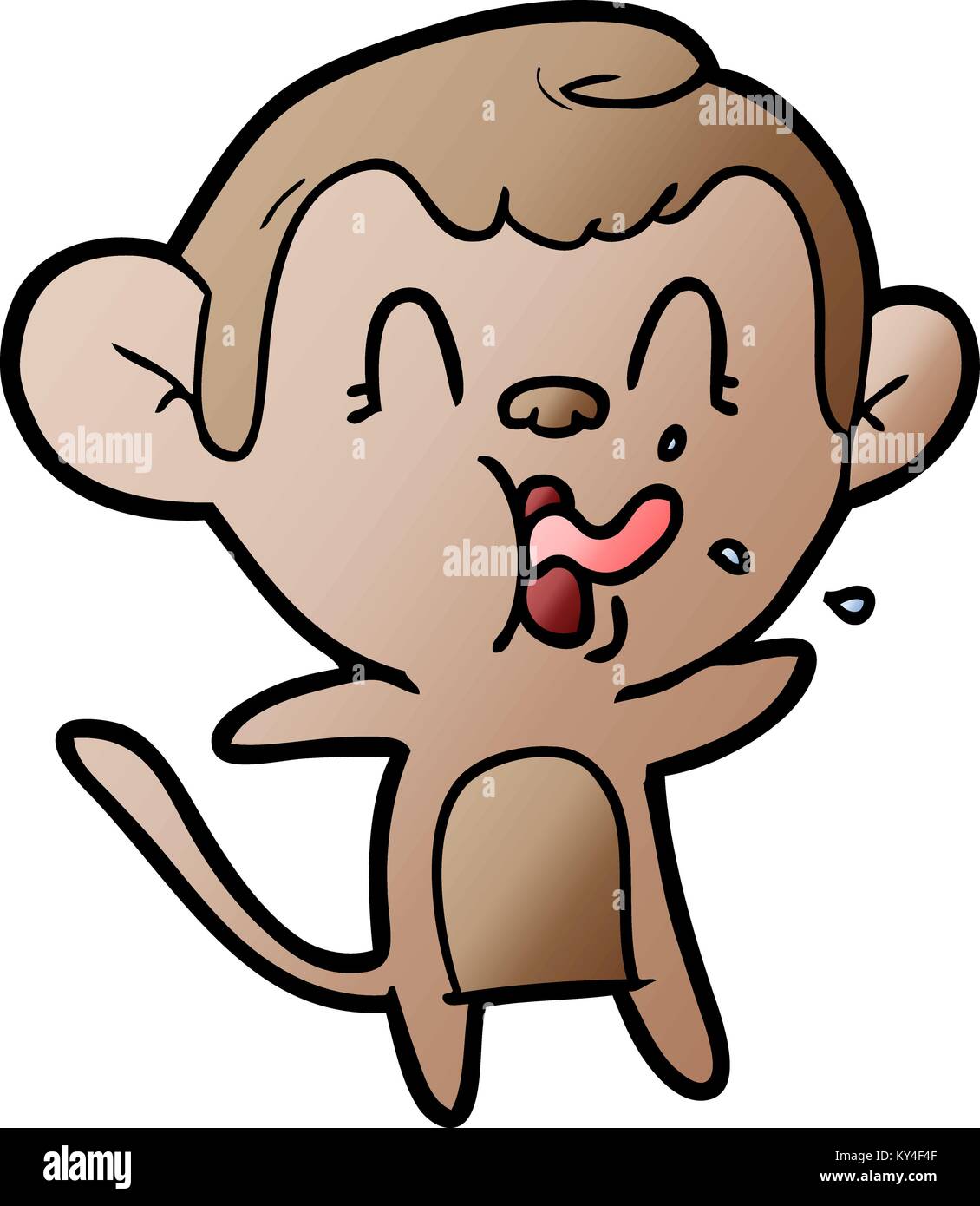 crazy cartoon monkey Stock Vector Image & Art - Alamy