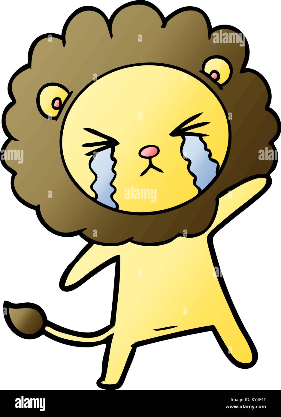 cartoon crying lion Stock Vector Image & Art - Alamy