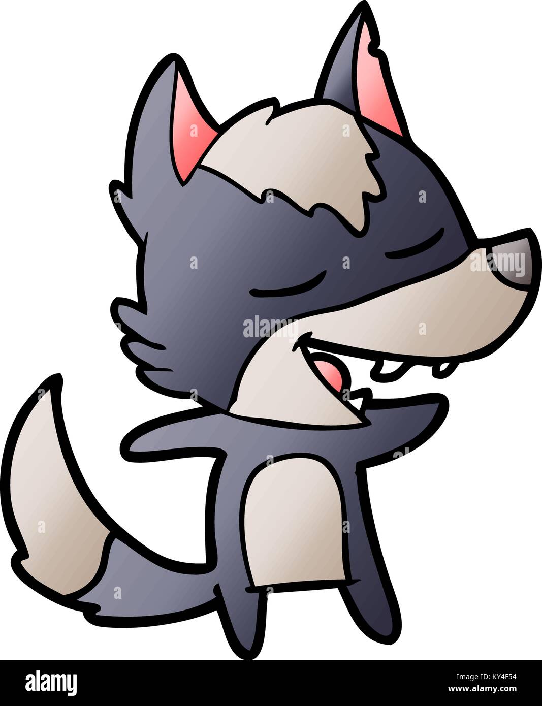 cartoon wolf laughing Stock Vector Image & Art - Alamy