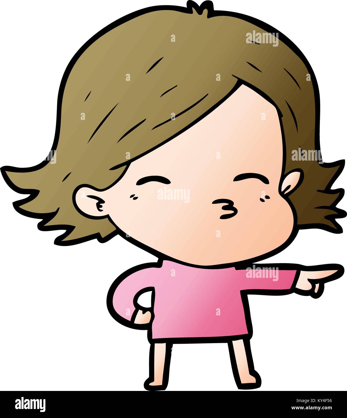 cartoon woman pointing Stock Vector Image & Art - Alamy
