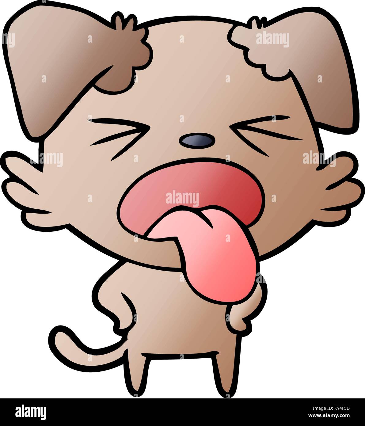 cartoon disgusted dog Stock Vector Image & Art - Alamy