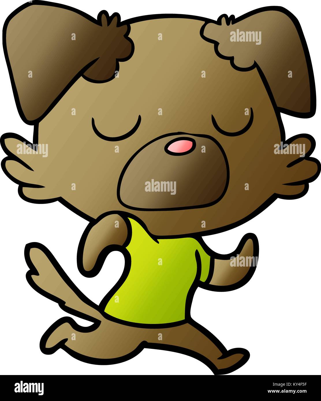 cartoon dog jogging Stock Vector Image & Art - Alamy