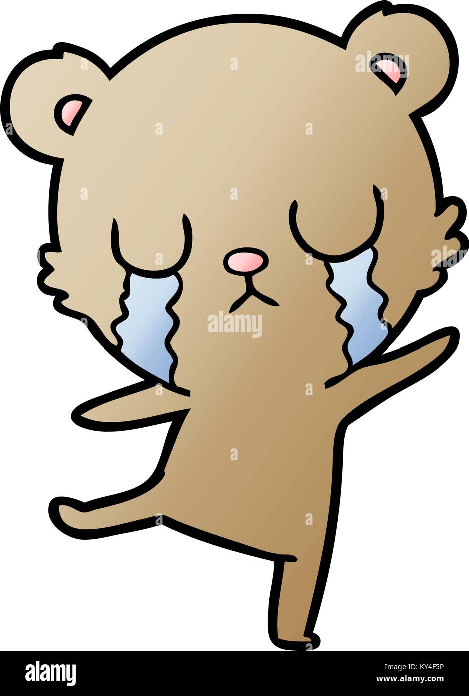 crying cartoon bear doing a sad dance Stock Vector Image & Art - Alamy
