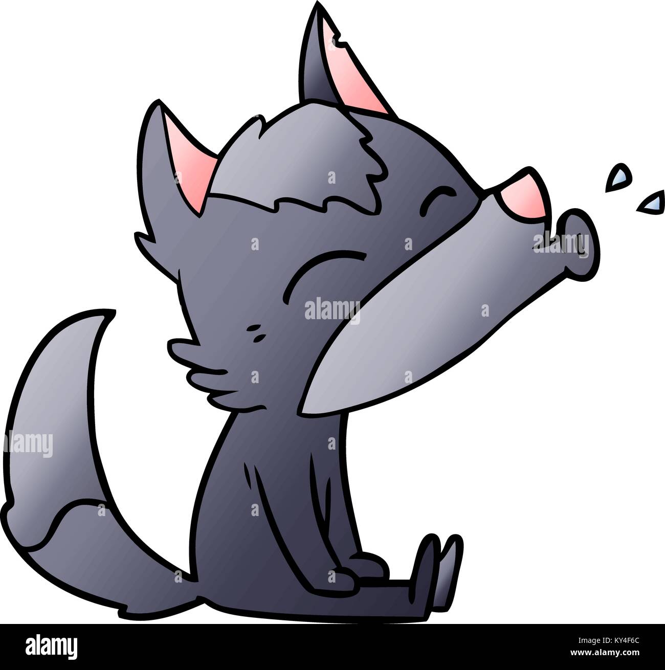 Whistling Wolf Cartoon