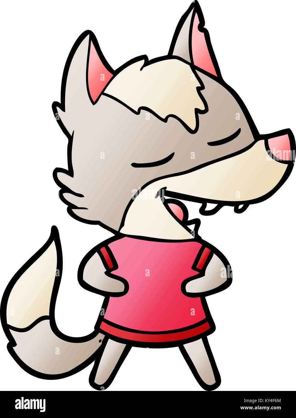 cartoon wolf laughing Stock Vector Image & Art - Alamy