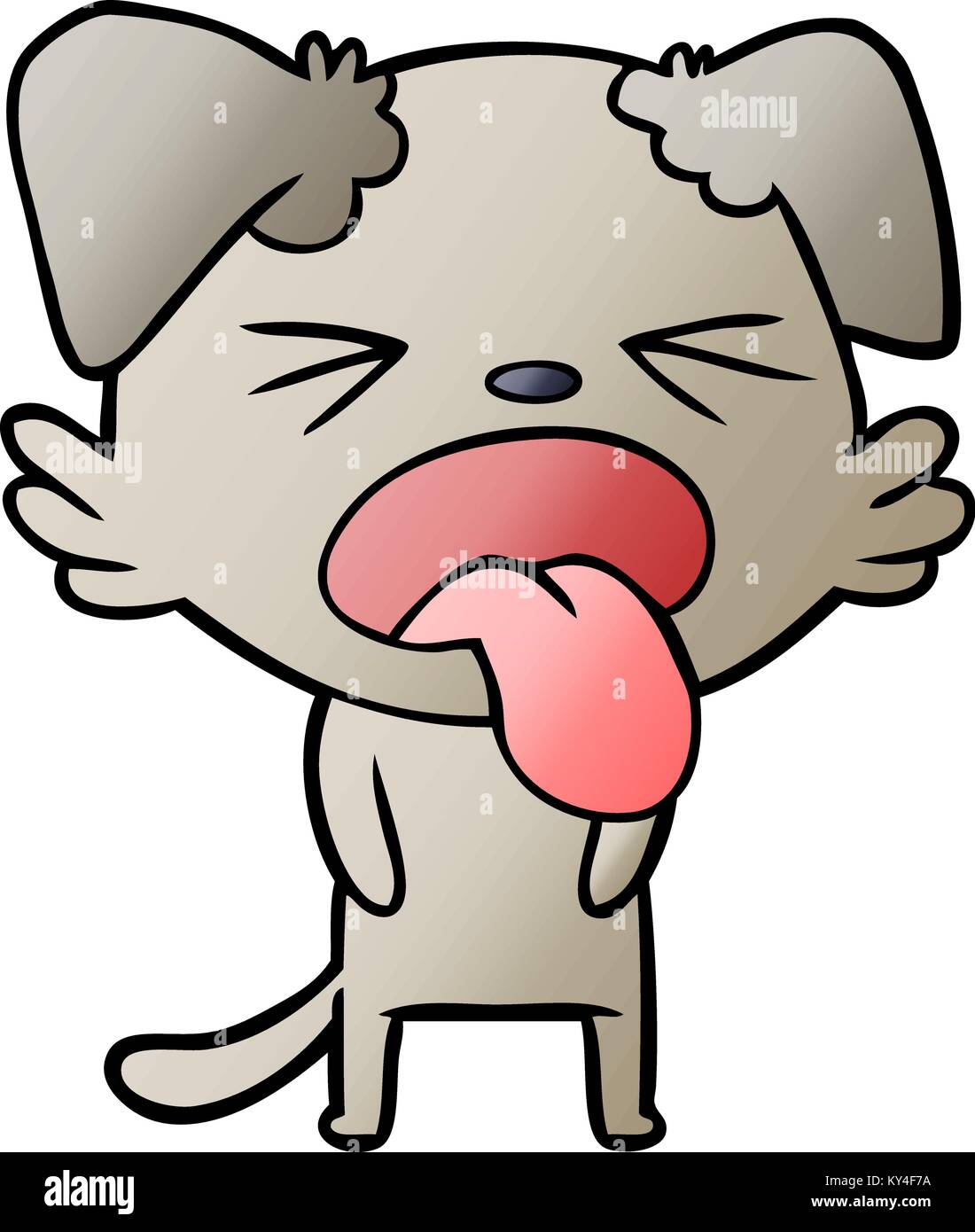 cartoon disgusted dog Stock Vector Image & Art - Alamy