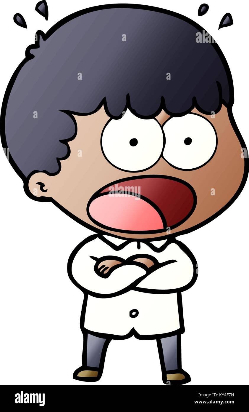 cartoon shocked man Stock Vector Image & Art - Alamy
