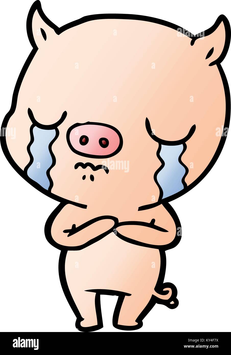 cartoon pig crying Stock Vector Image & Art - Alamy