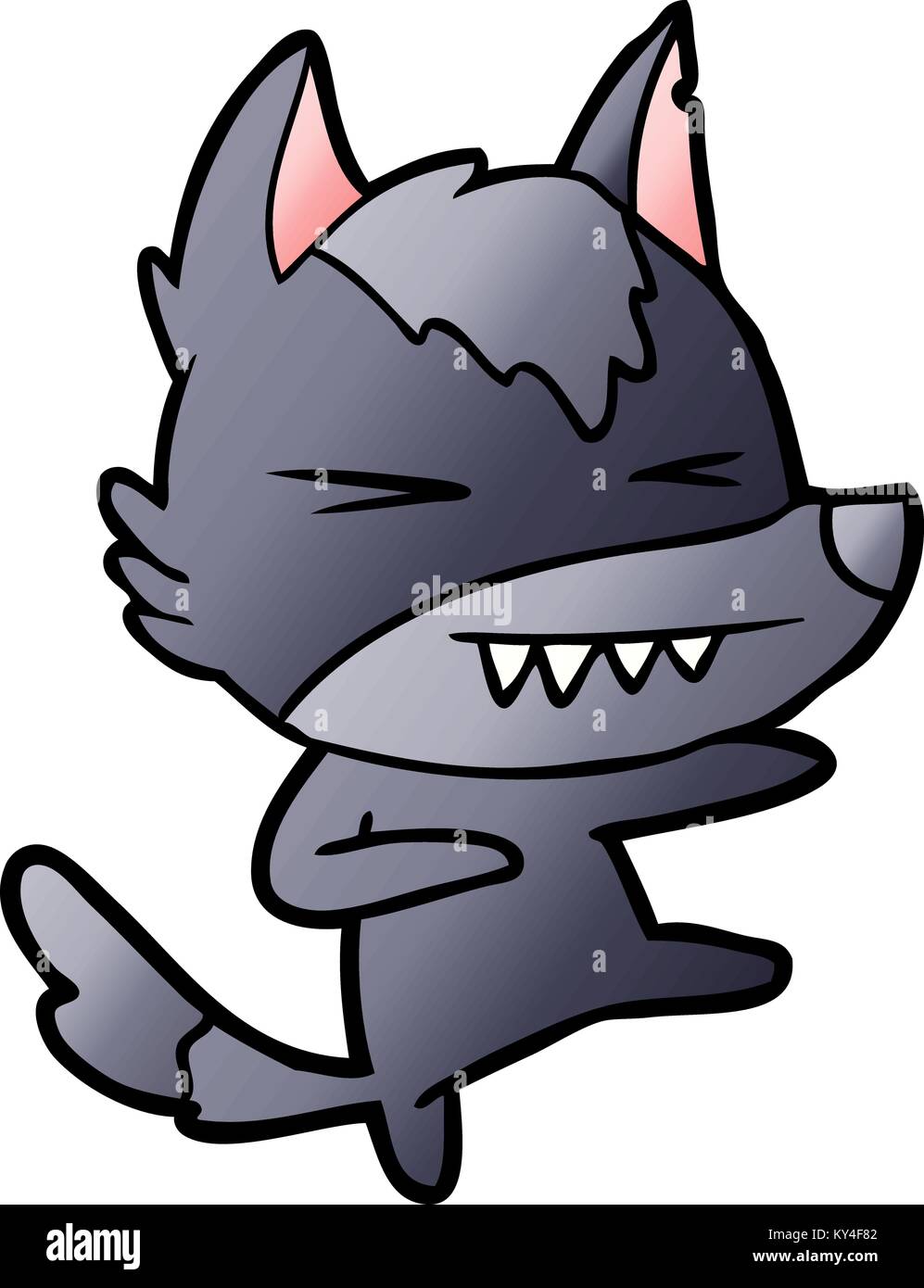 angry wolf cartoon Stock Vector Image & Art - Alamy