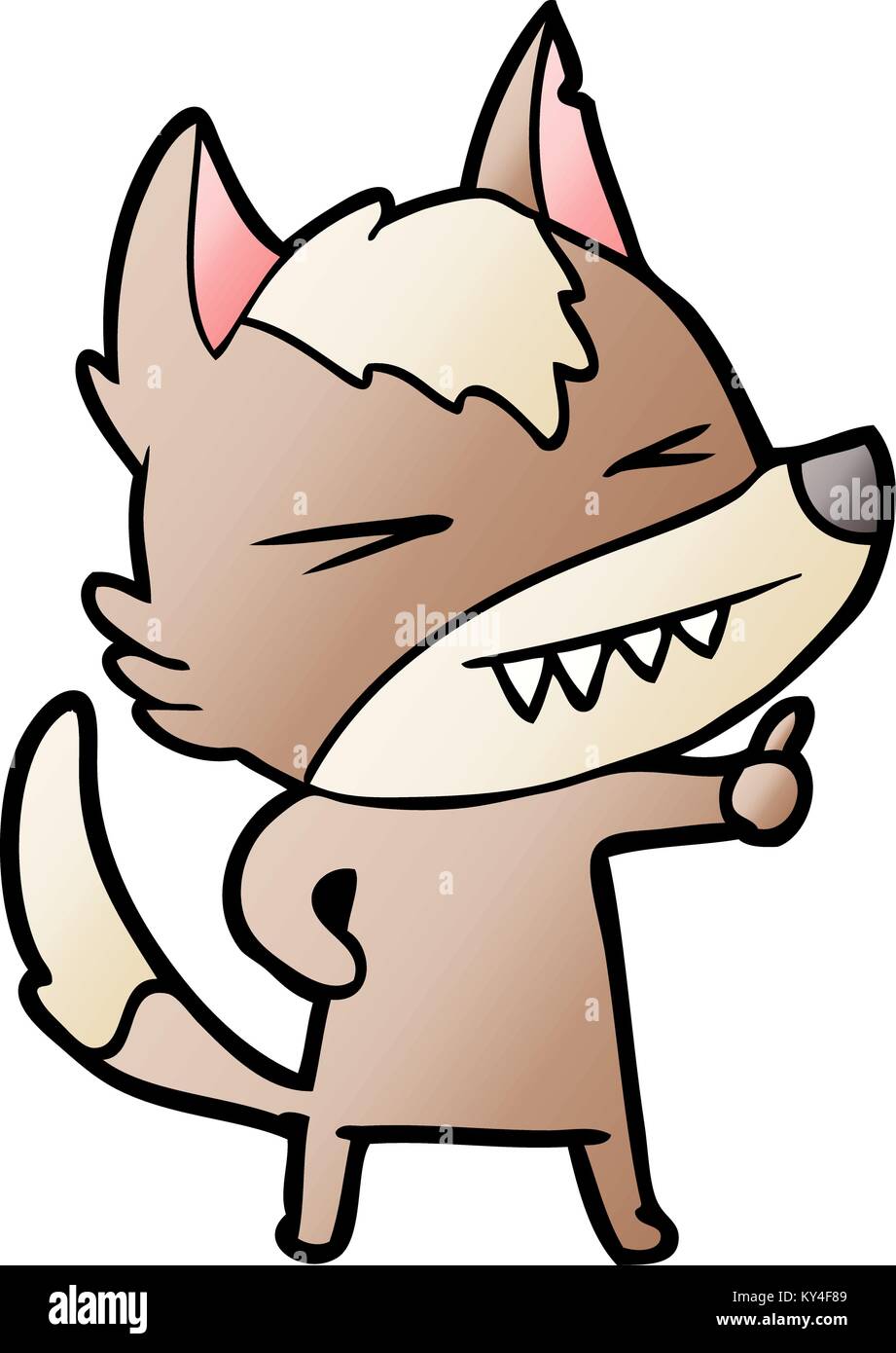 angry wolf cartoon Stock Vector Image & Art - Alamy