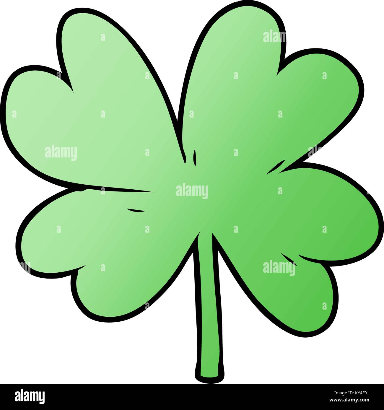 cartoon four leaf clover Stock Vector Image & Art - Alamy